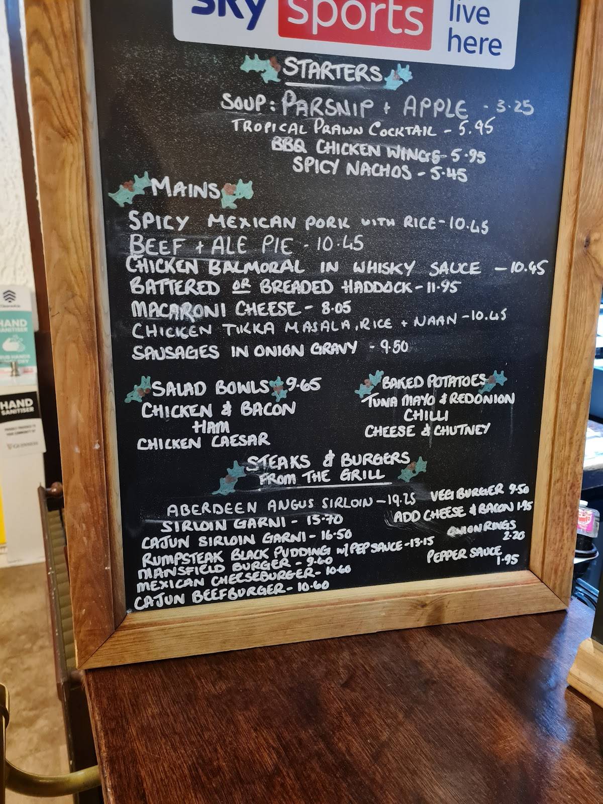 Menu at The Mansfield Arms pub & bar, Sauchie