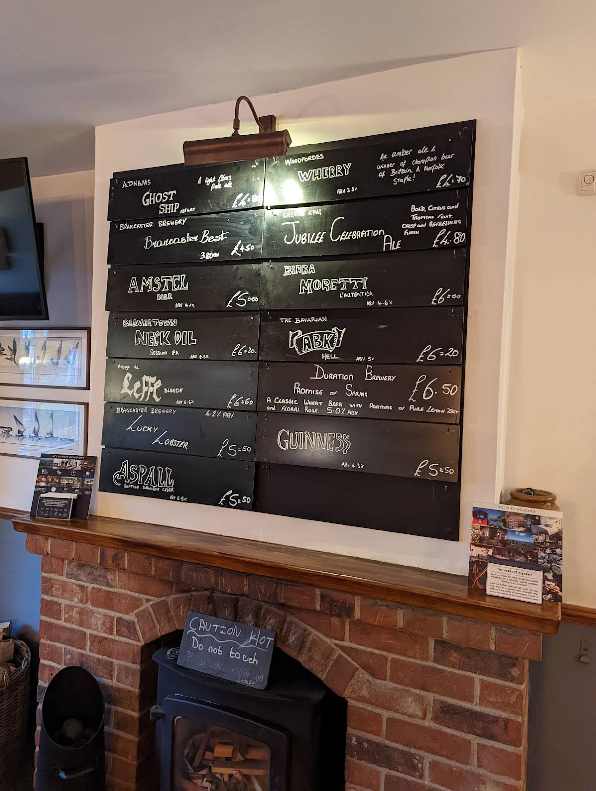 Menu at The White Horse Brancaster Staithe pub & bar, Brancaster, Main Road