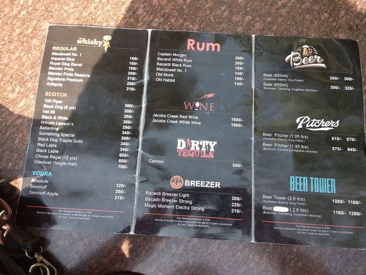 Menu at Thee Spasso Bar and Restaurant, Doom Gaon, Mussoorie Rd