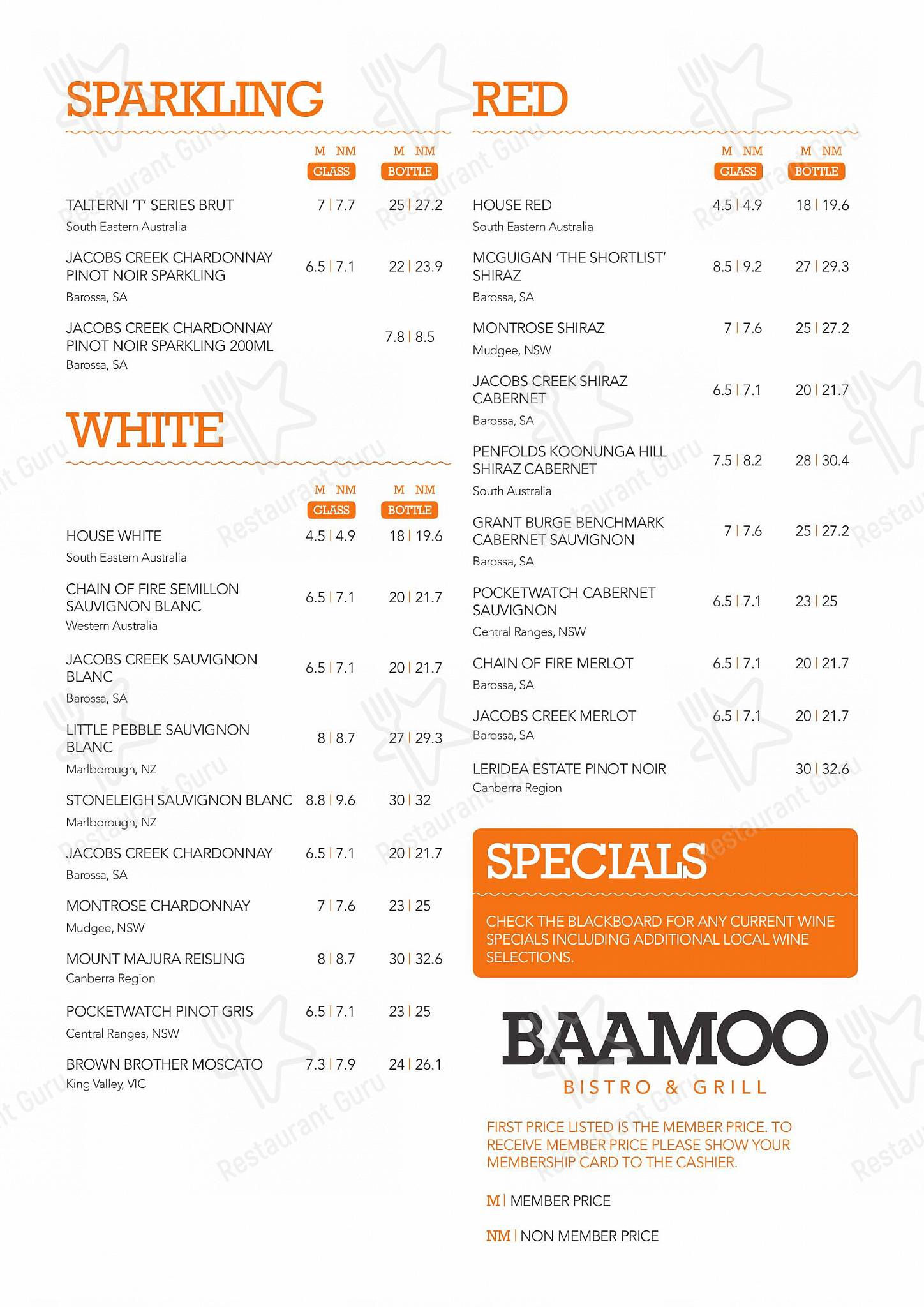 Menu at Vikings Town Centre pub & bar, Greenway