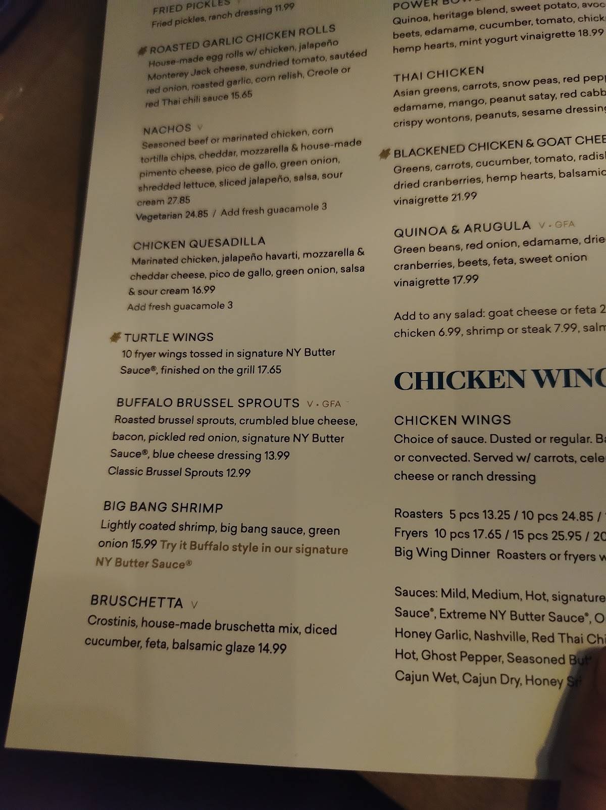 Carta del pub y bar Turtle Jack's Muskoka Grill Lionhead, Brampton