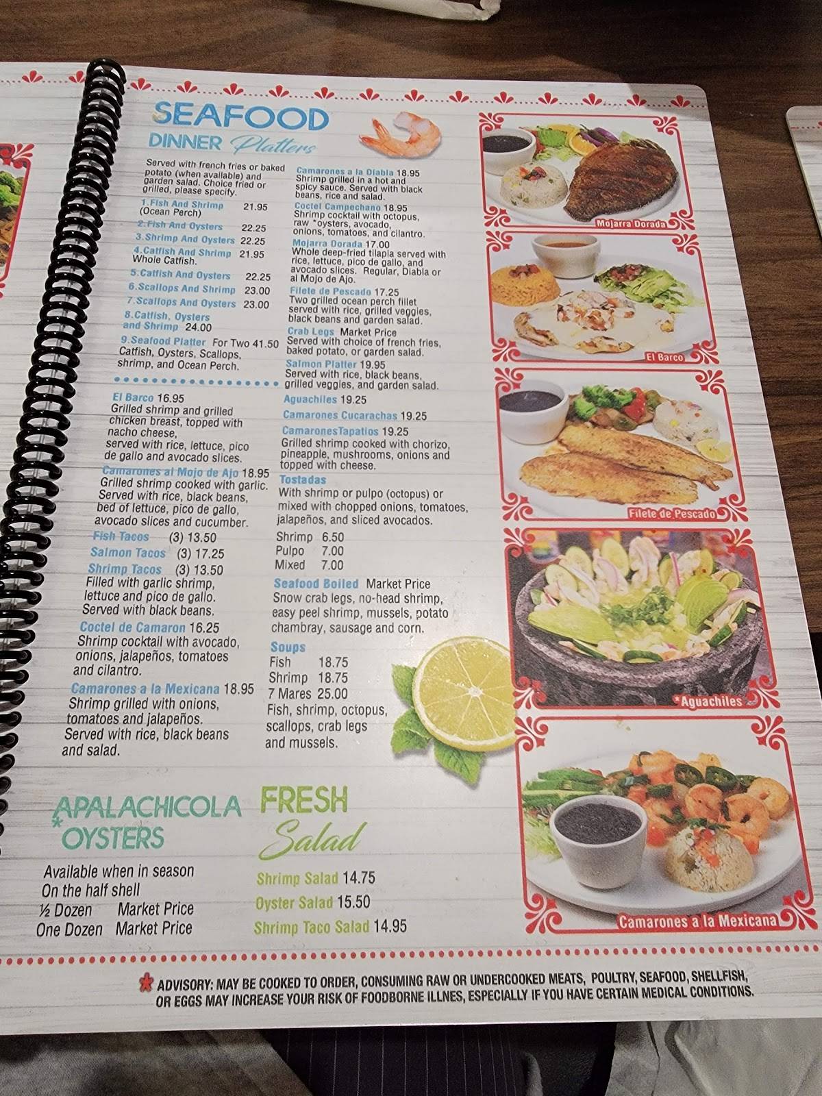 Menu at Puerto Nuevo Mexican & Seafood Restaurant, Banner Elk, 2941 ...