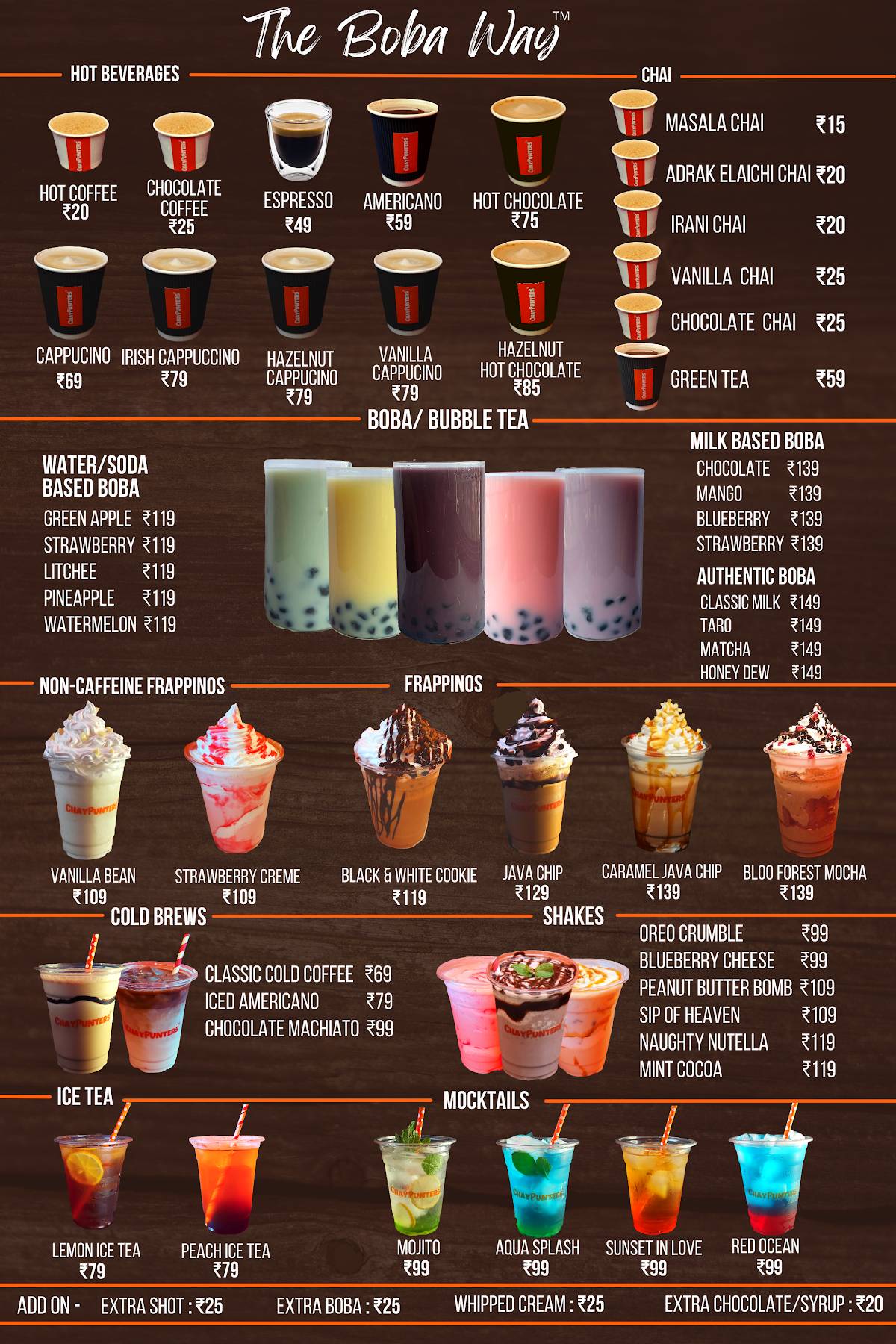 Menu at The Boba Way - Kothrud, Pune, Besides Krishna Wines shop