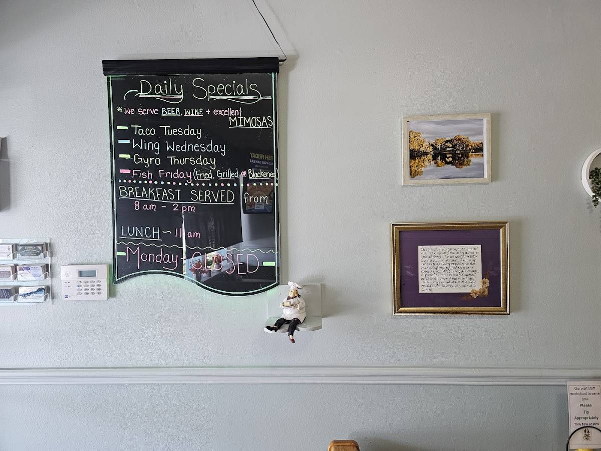 Menu at Purple Sage Cafe, Dunnellon