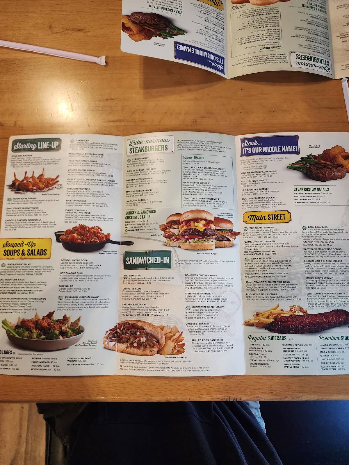Menu at Quaker Steak & Lube steakhouse, Valley View, Canal Rd