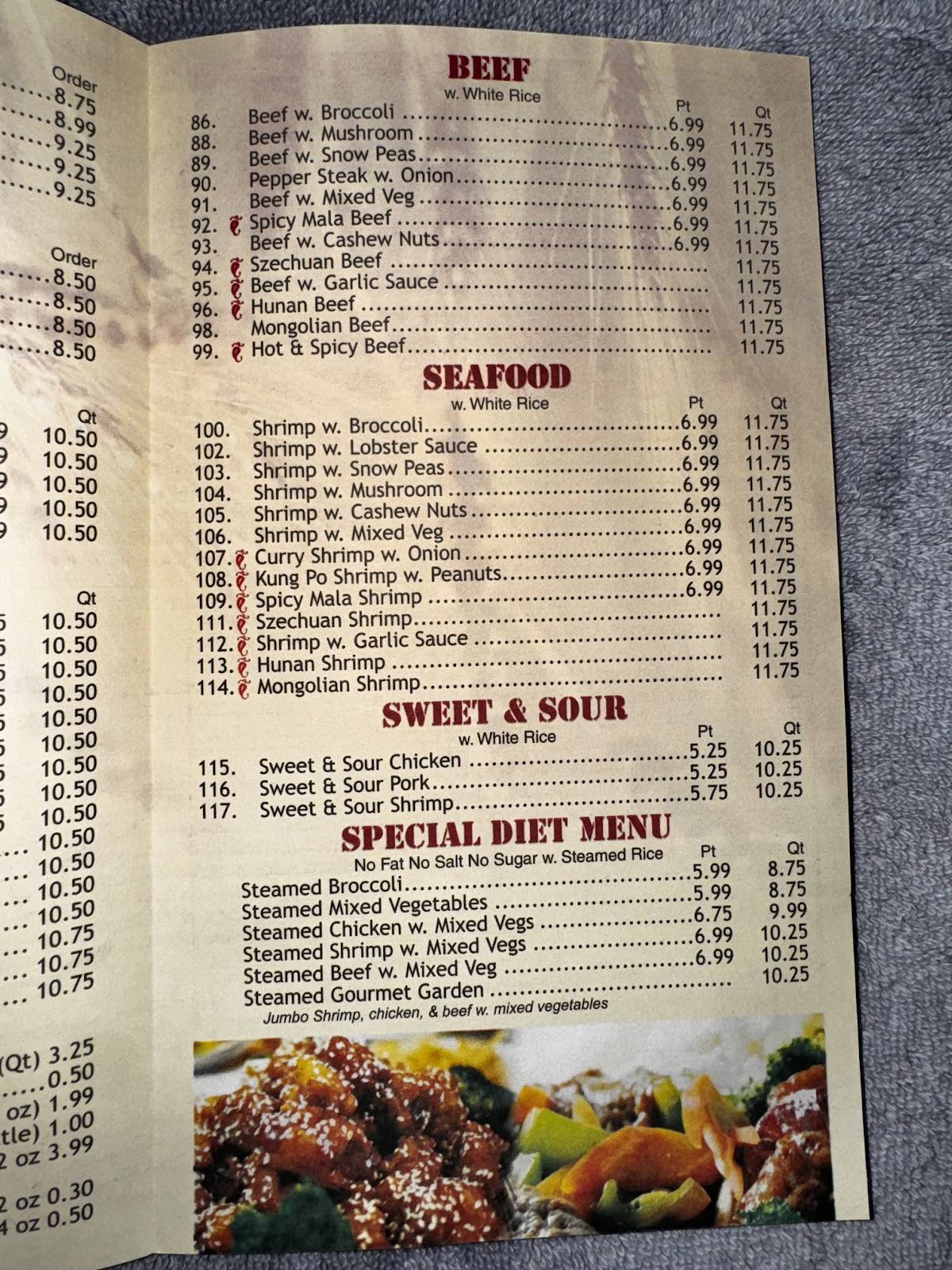 Carta del restaurante Quality Chef, Dallas