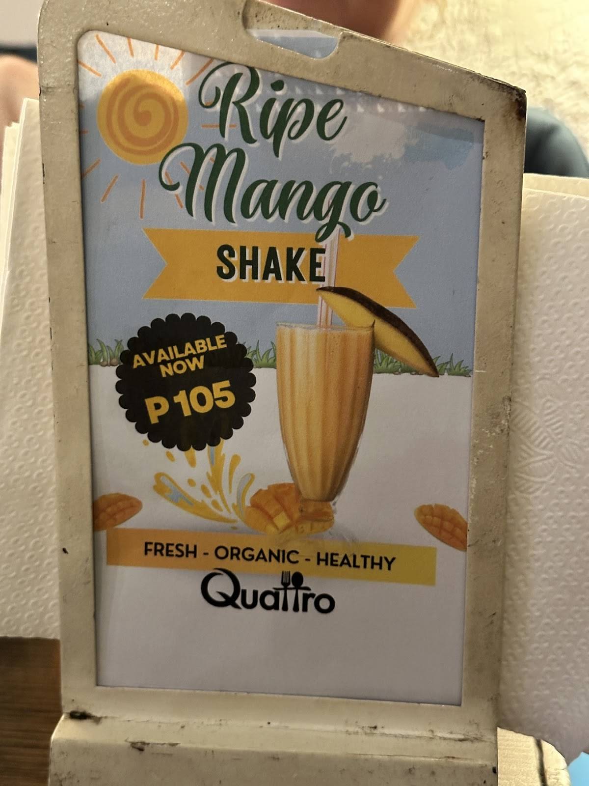 Menu at Quattro Grill Bar and Restaurant, Quezon City