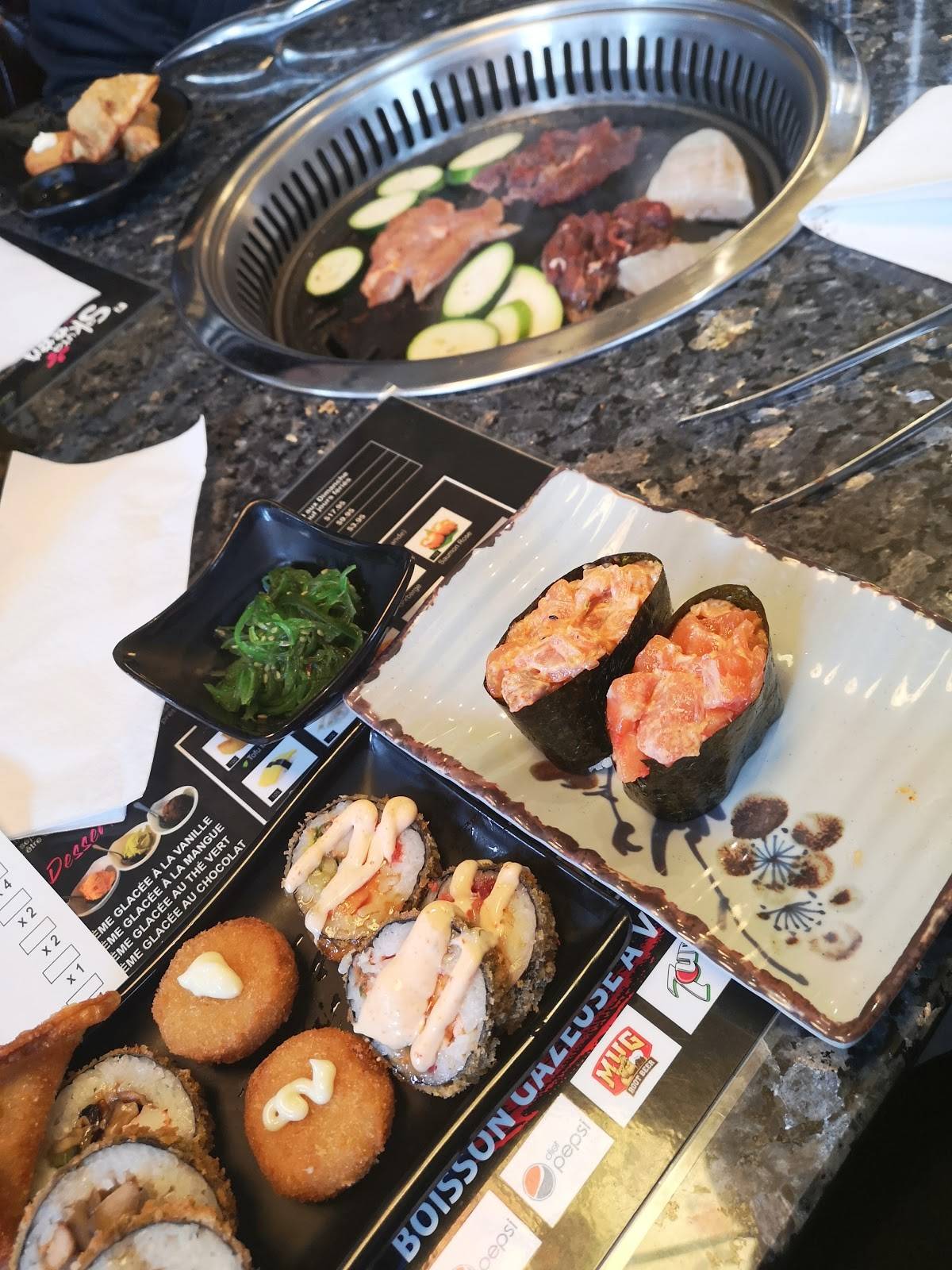 Menu au Sakura BBQ Coréen, Québec