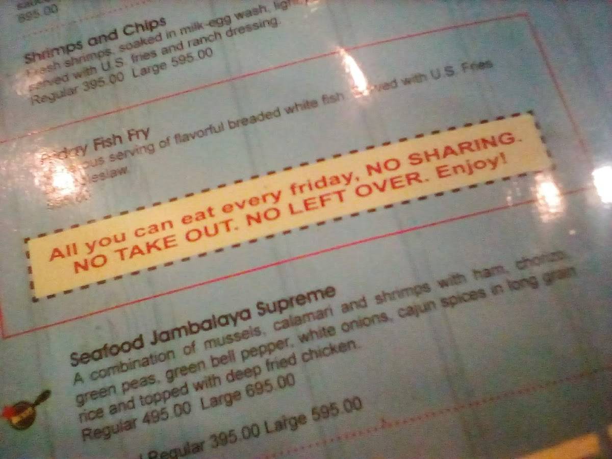 Menu at Burgoo restaurant, Quezon City, 1115 SM North EDSA
