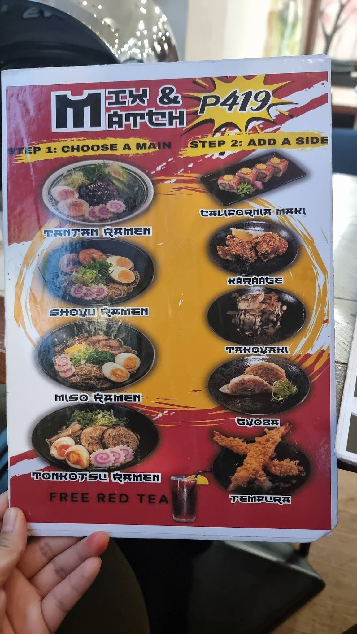 Menu at Hanami Japanese Restaurant, Quezon City