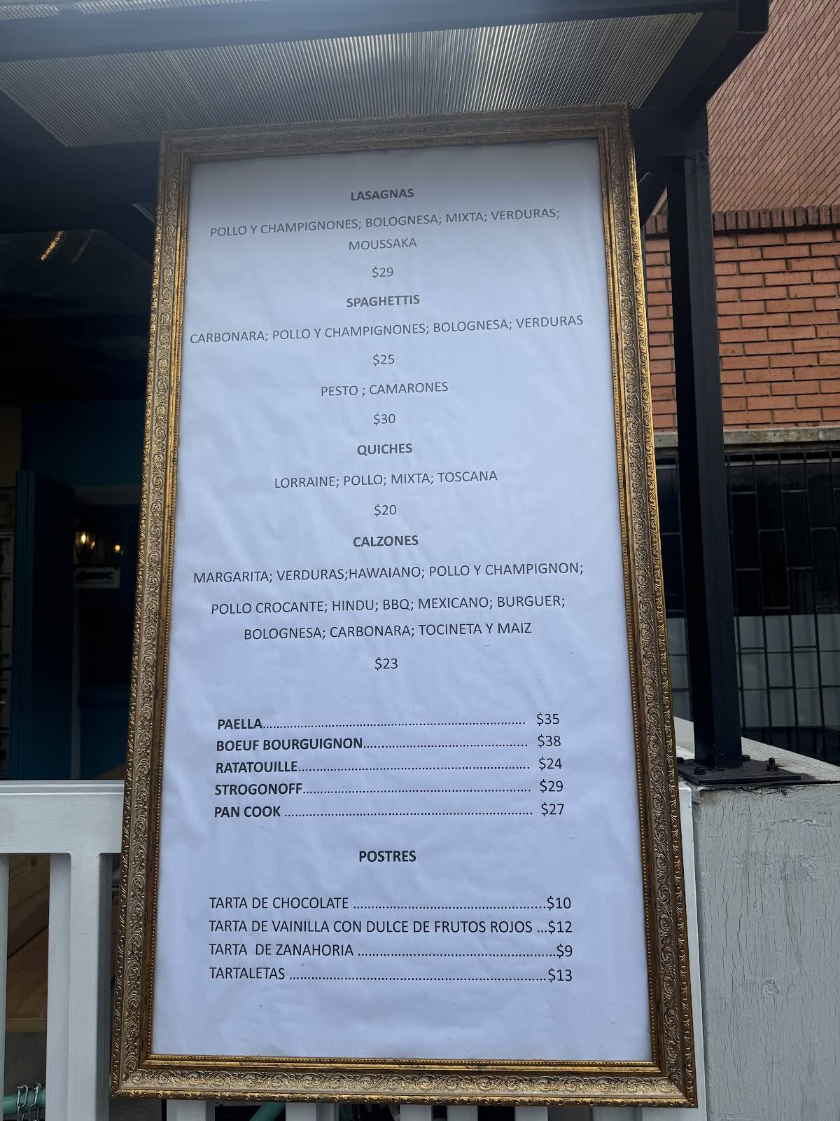 Carta del restaurante La Quiche Quinta Camacho, Bogotá, Cra. 9 #70 55
