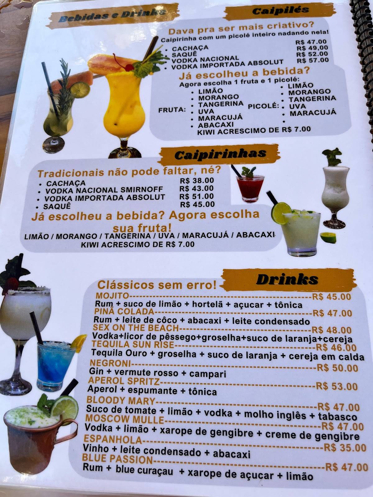 Menu em Quiosque N°02 Na Praia restaurante, Praia Grande