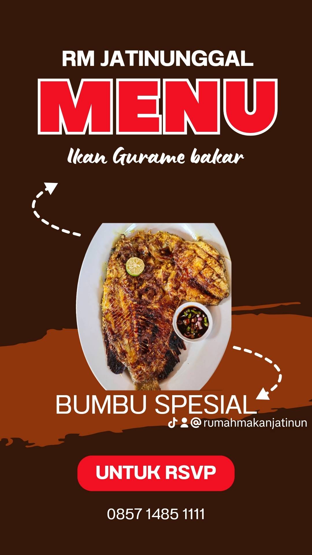 Menu at RM Jatinunggal Jonggol restaurant, Sirnagalih, Jl. Jatinunggal