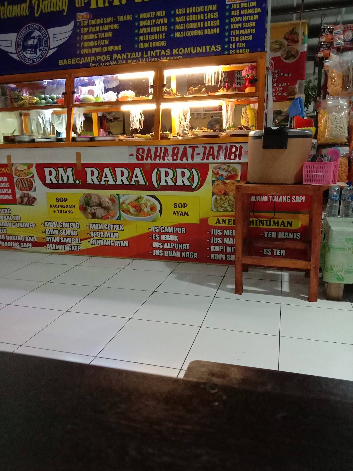 Menu at RM Rara restaurant, Indonesia, X5V7+5WJ