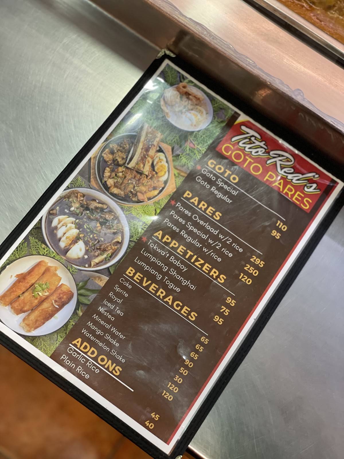 Menu at RSM Lutong Bahay restaurant, Dasmariñas, 7XX6+VF7
