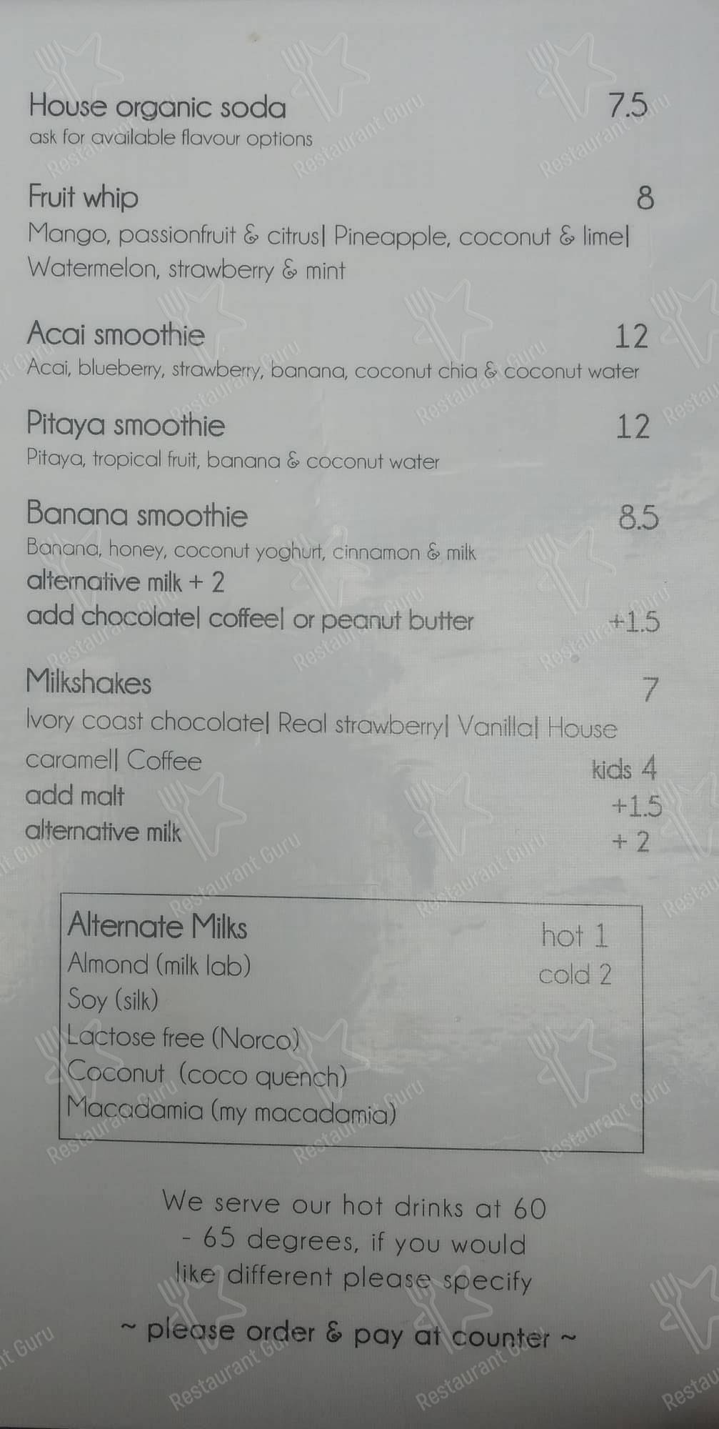 Menu at Rafter & Rose restaurant, Ipswich
