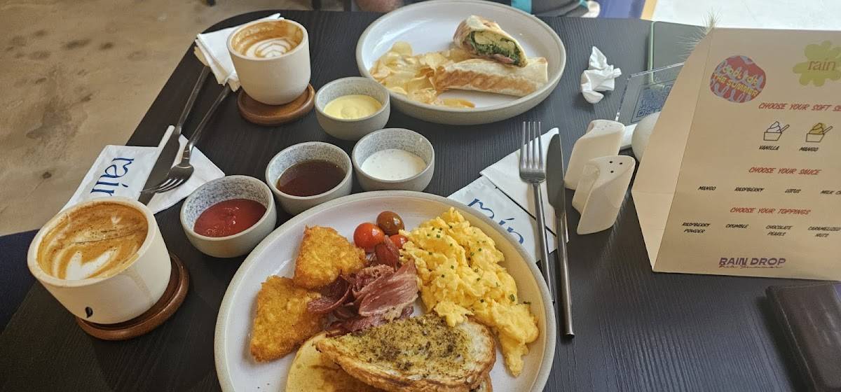 Menu at Rain cafe, Abu Dhabi, Mohammed Bin Khalifa St
