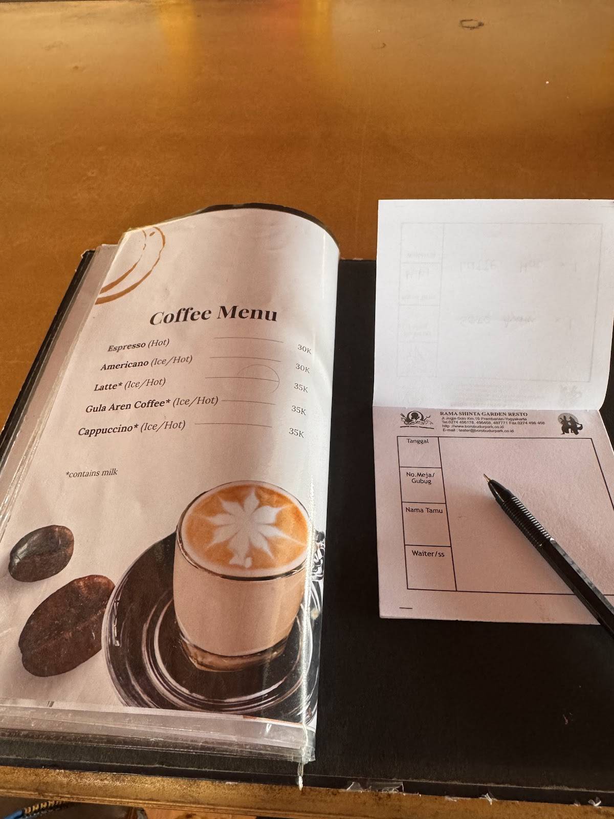 Menu at Rama Shinta Garden Resto restaurant, Tamanmartani