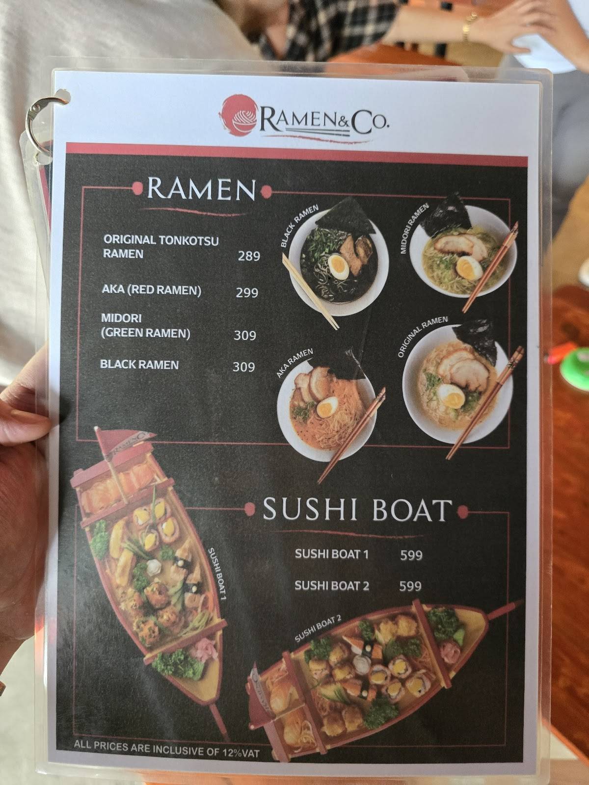 Menu at Ramen Co Japanese Cuisine Restaurant, Lipa