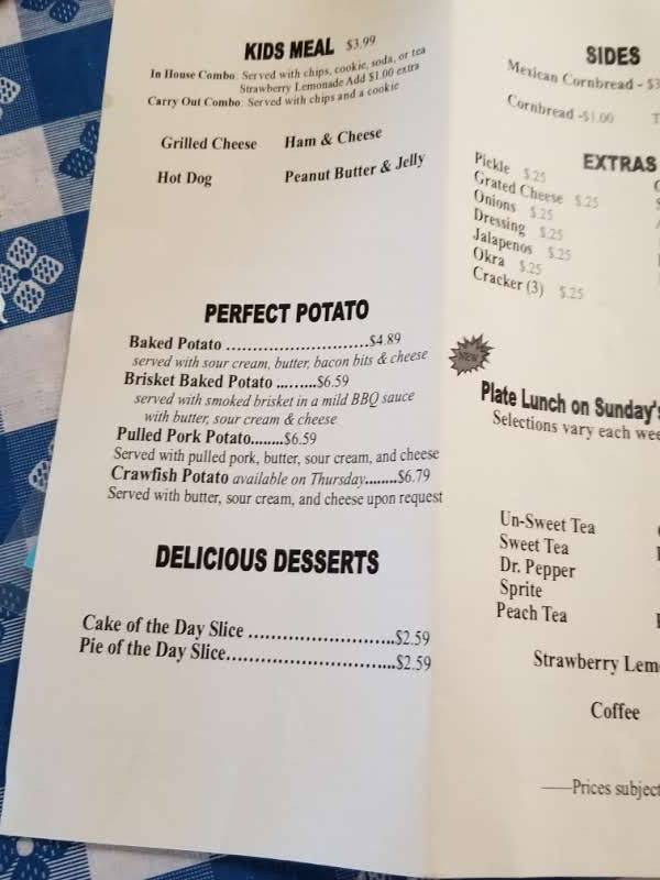 Menu at Ranch House Cafe, Leesville