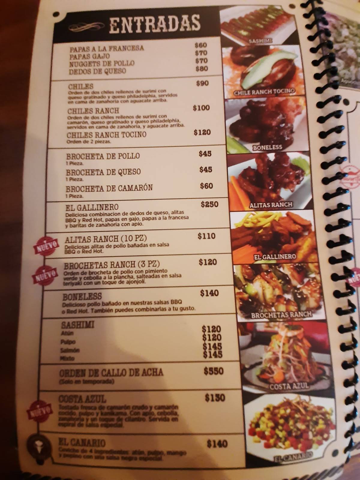 Carta del restaurante Ranch Roll Sushi Tres Rios, Culiacán Rosales