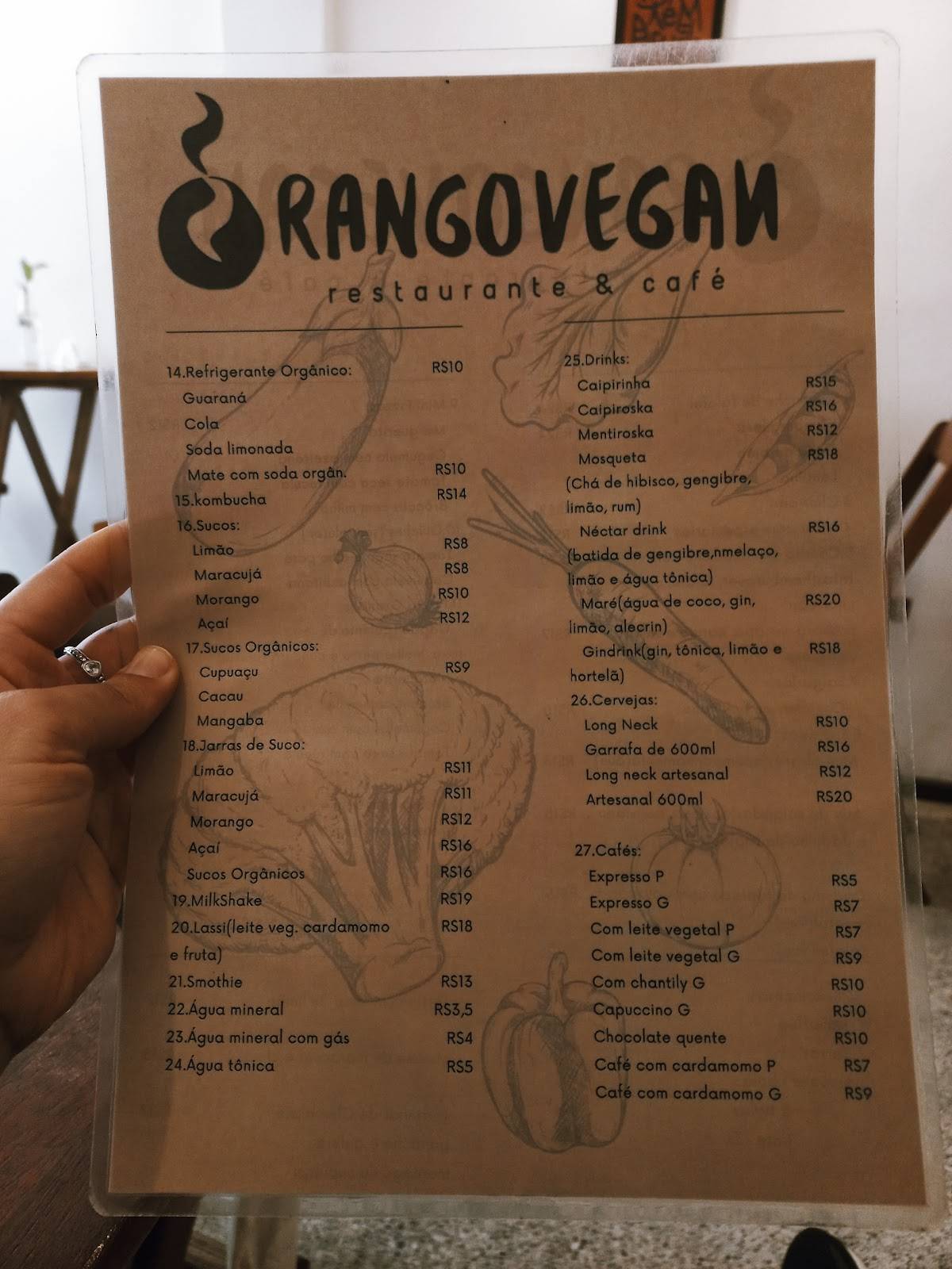 Menu em Rango Vegan restaurante, Salvador, R. Direita de Santo Antônio