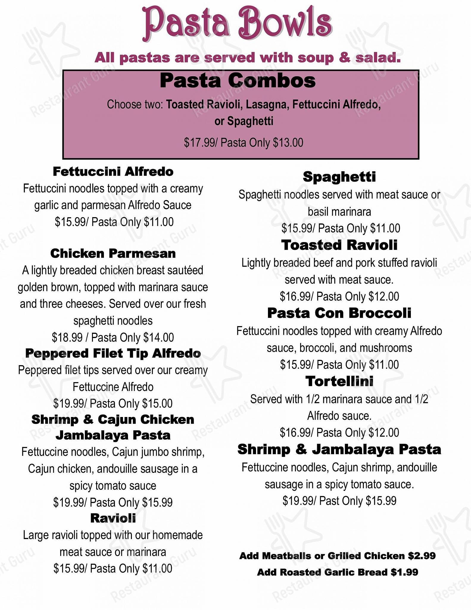 Menu at Ravanelli's Restaurant, Granite City, 3 American Vlg