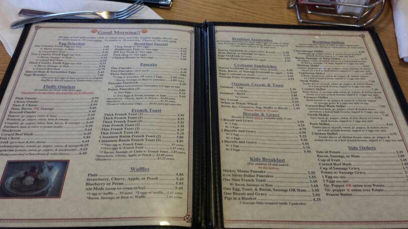 Menu at Red Apple restaurant, Dixon