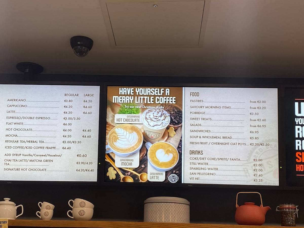 Menu at Red Bean Roastery cafe, Dublin, Red Bean Roastery Leopardstown ...