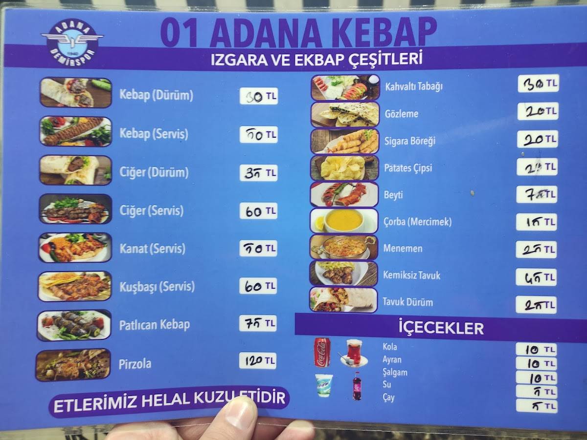 Carta de 01 ADANA KEBAP, Estambul, Keresteci Hakkı Sk. NO:22