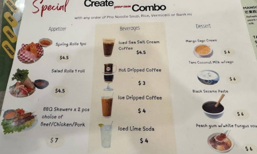 Menu at 26 Viet Cafe (Kerrisdale), Vancouver