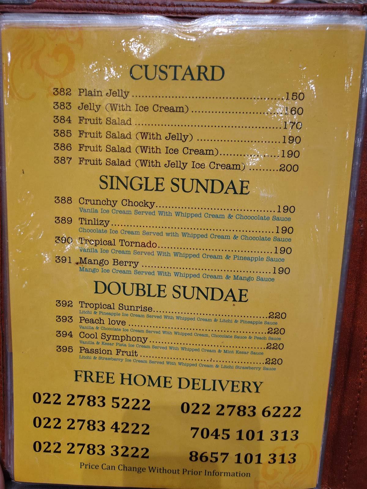 Menu at Achija, Navi Mumbai, Achija Veg Restaurant