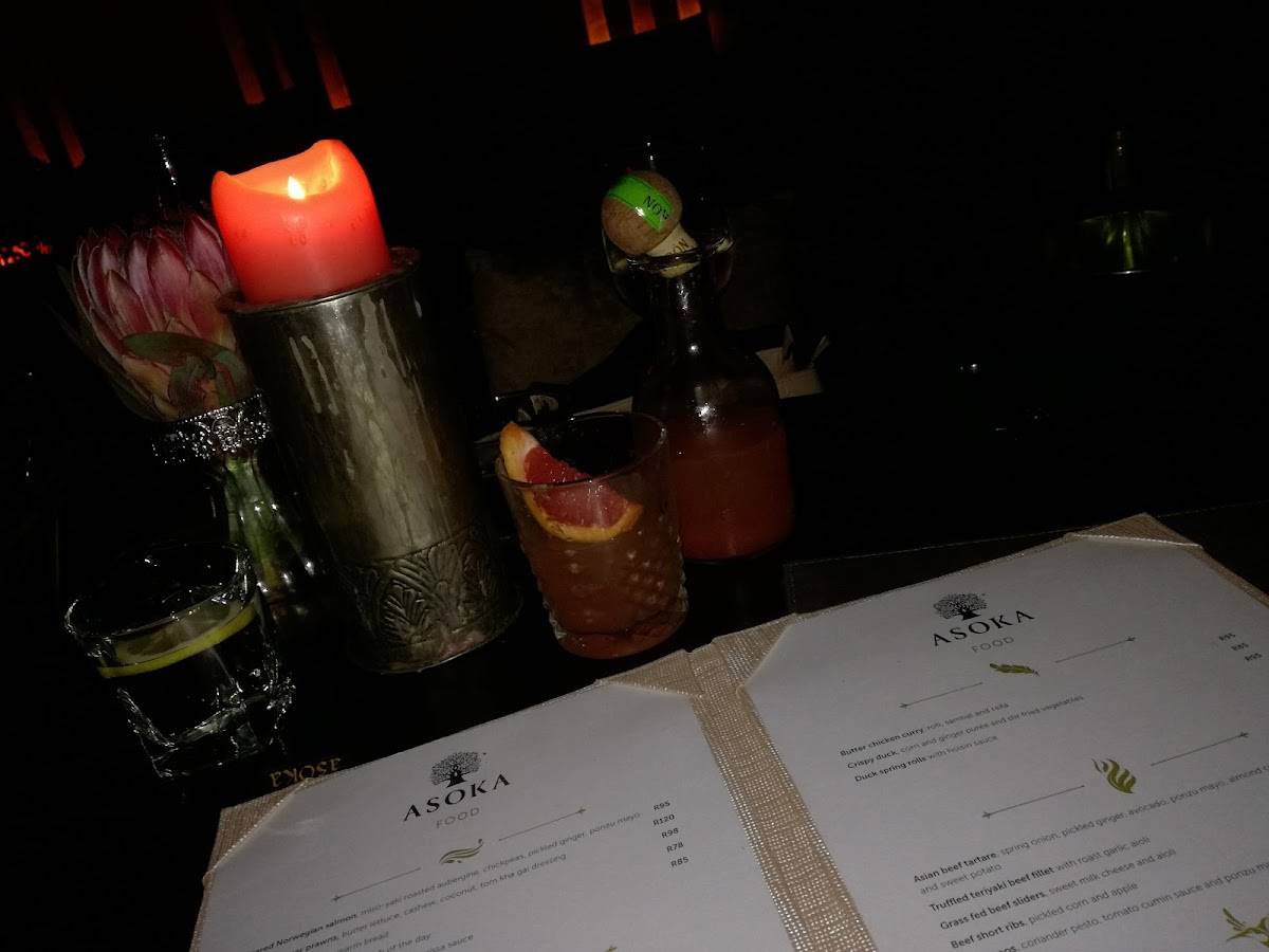Menu at Asoka Restaurant, Bar and Lounge, Cape Town