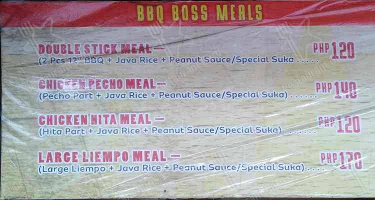 Menu at BBQ Boss, Taguig