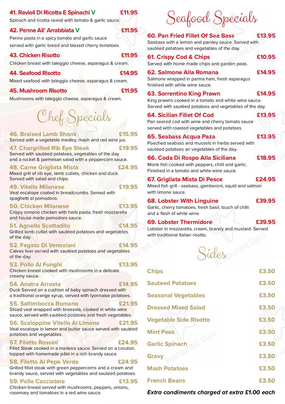 Menu at Beauvoir Arms restaurant, Ramsden Heath