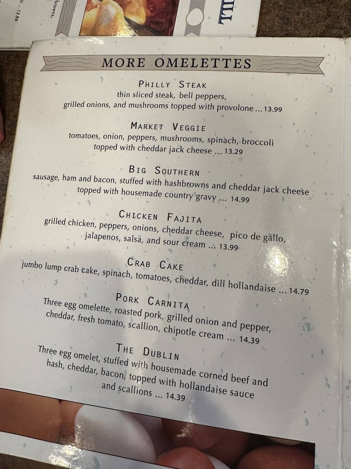 Menu at Blue Ridge Grill restaurant, Rochester, W Ridge Rd