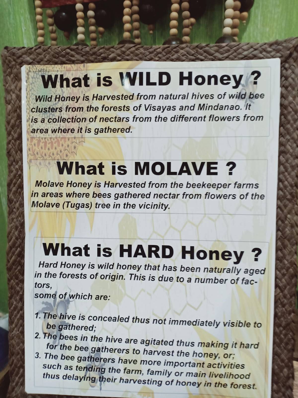 Menu at Bohol Bee Farm restaurant, Dauis
