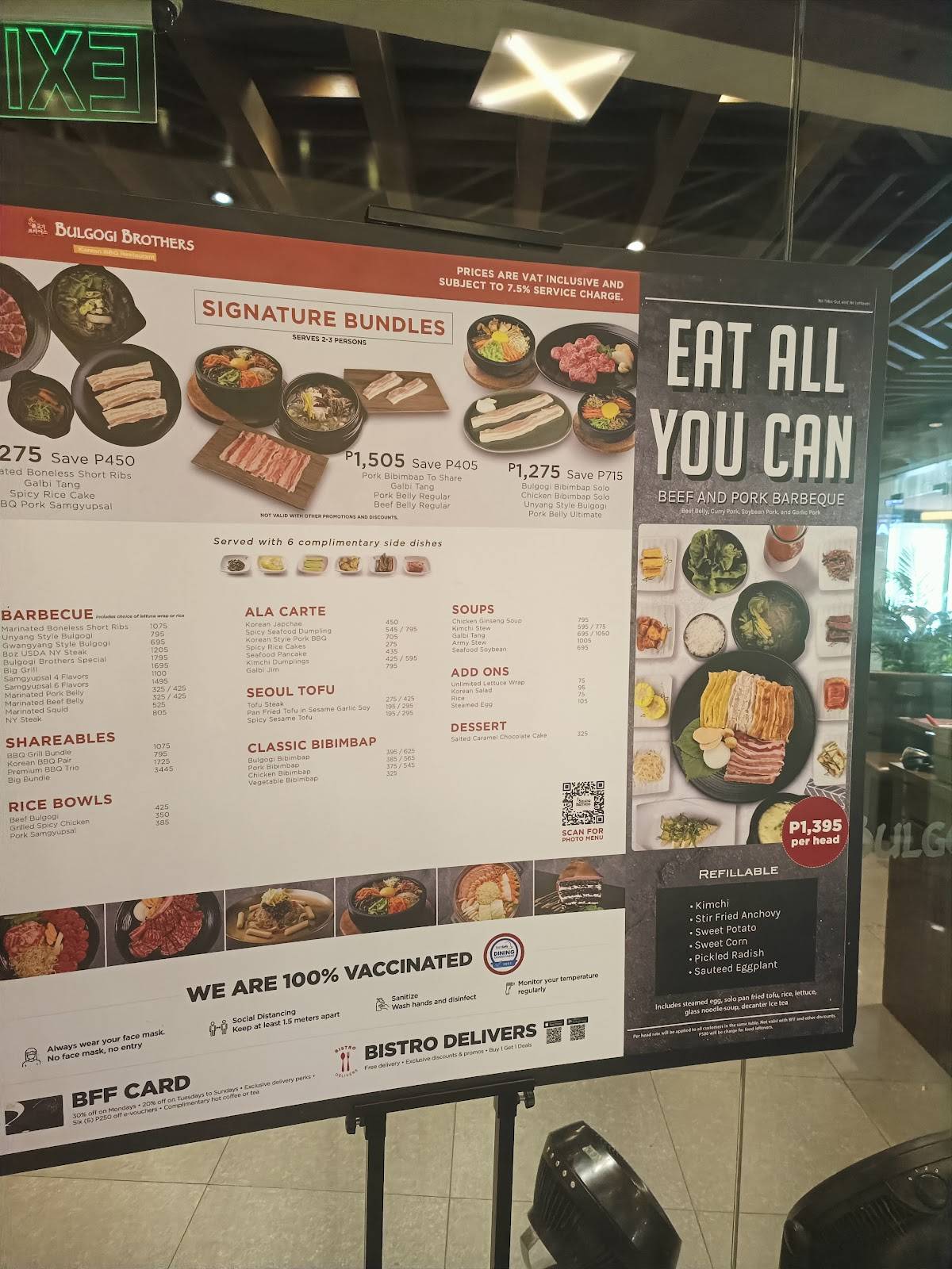 Menu at Bulgogi Brothers - Greenbelt 5 restaurant, Makati, Level 3 ...
