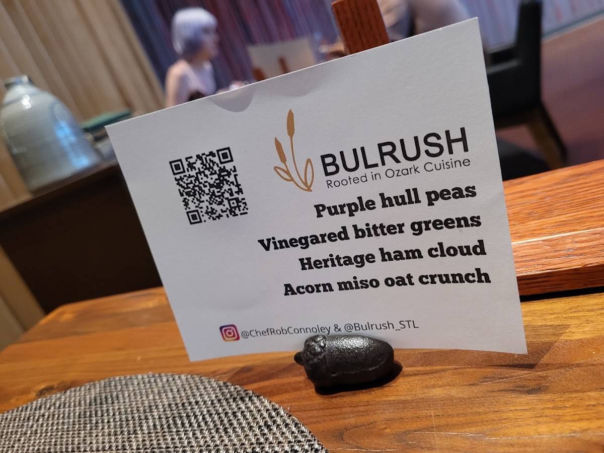 Menu at Bulrush StL Restaurant, St. Louis