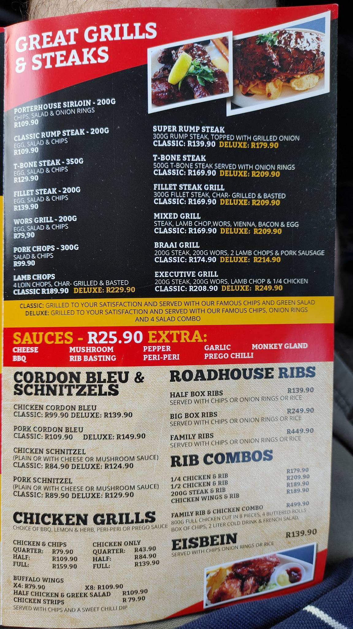 Menu at Burger Box Roadhouse Centurion restaurant, Centurion