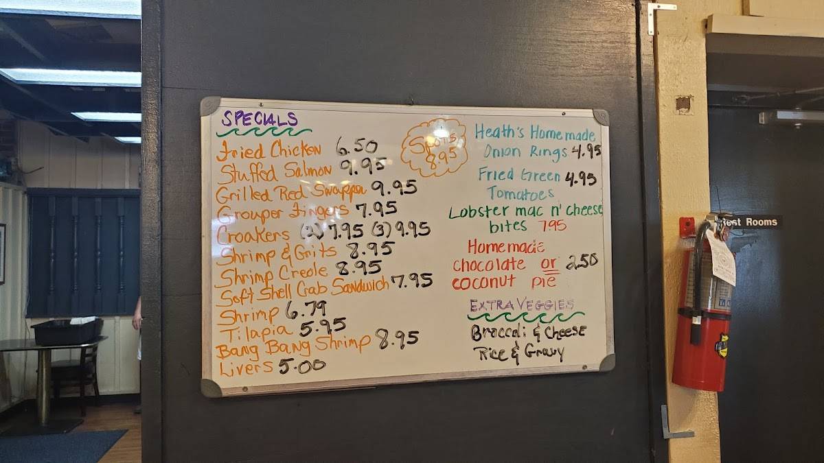 Menu at Captain Stanley's Seafood Restaurant, Raleigh, S Wilmington St