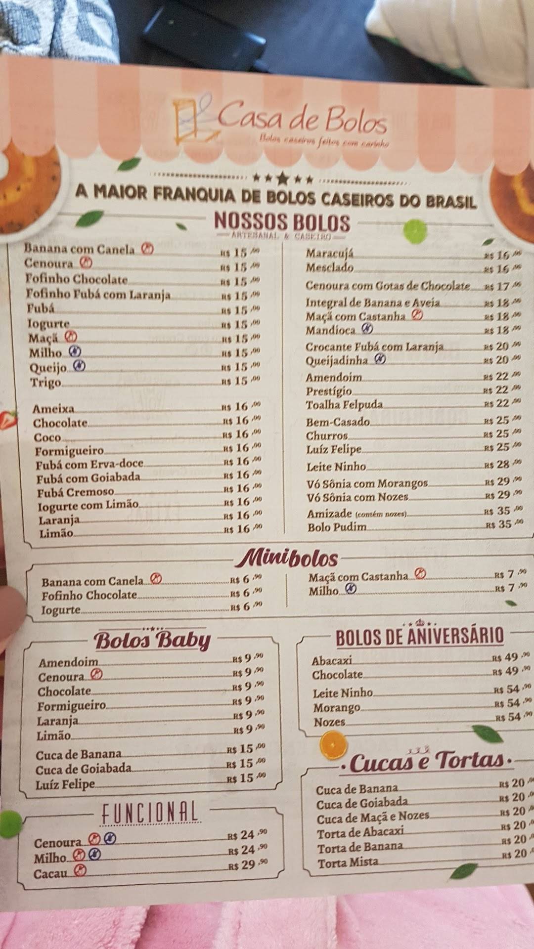 Menu em Casa De Bolos - Floresta sobremesas, Porto Alegre, Av ...