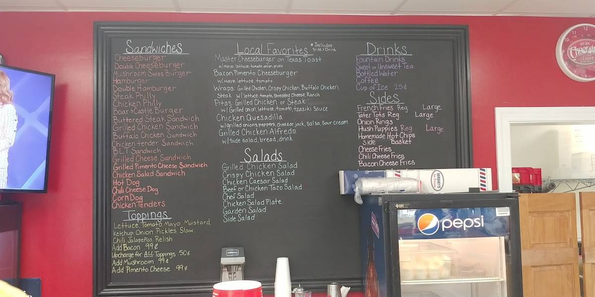 Menu at Center Grove Grill & Soda Shop restaurant, Greensboro