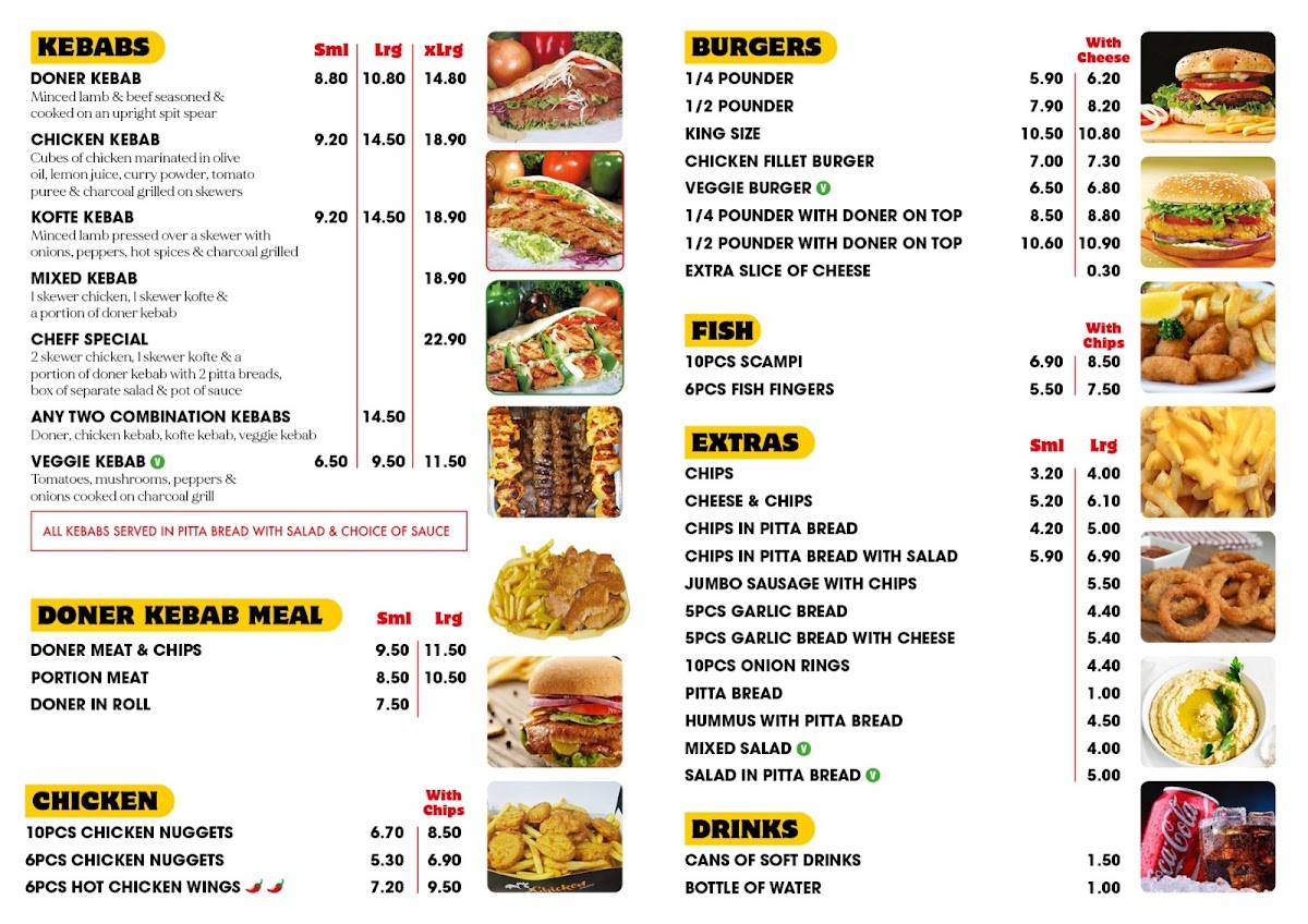 Menu at Central Grill, Wadhurst