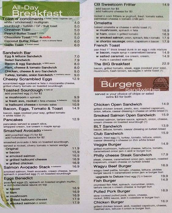 Menu at Chatterbox Cafe Sunnybank Hills, Sunnybank Hills