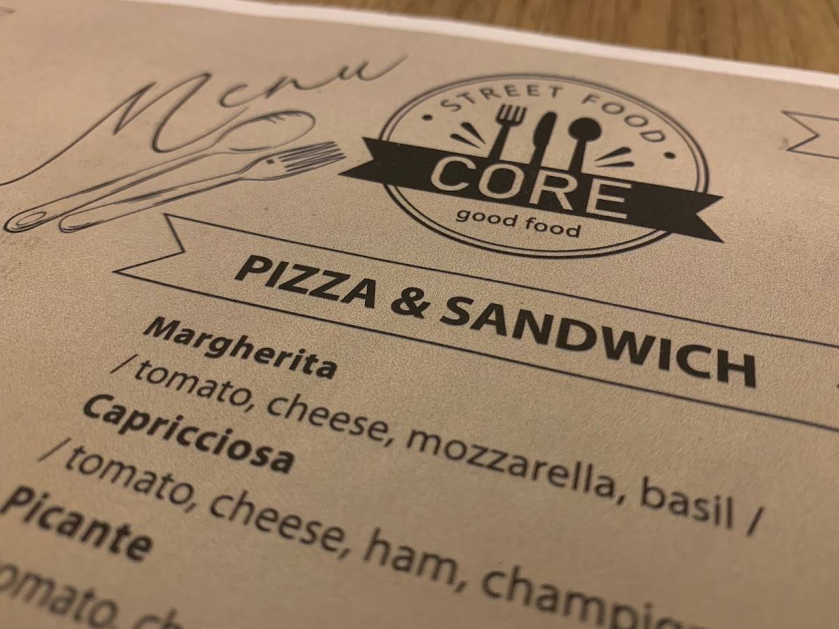Menu at Core :: Street Food restaurant, Sinj