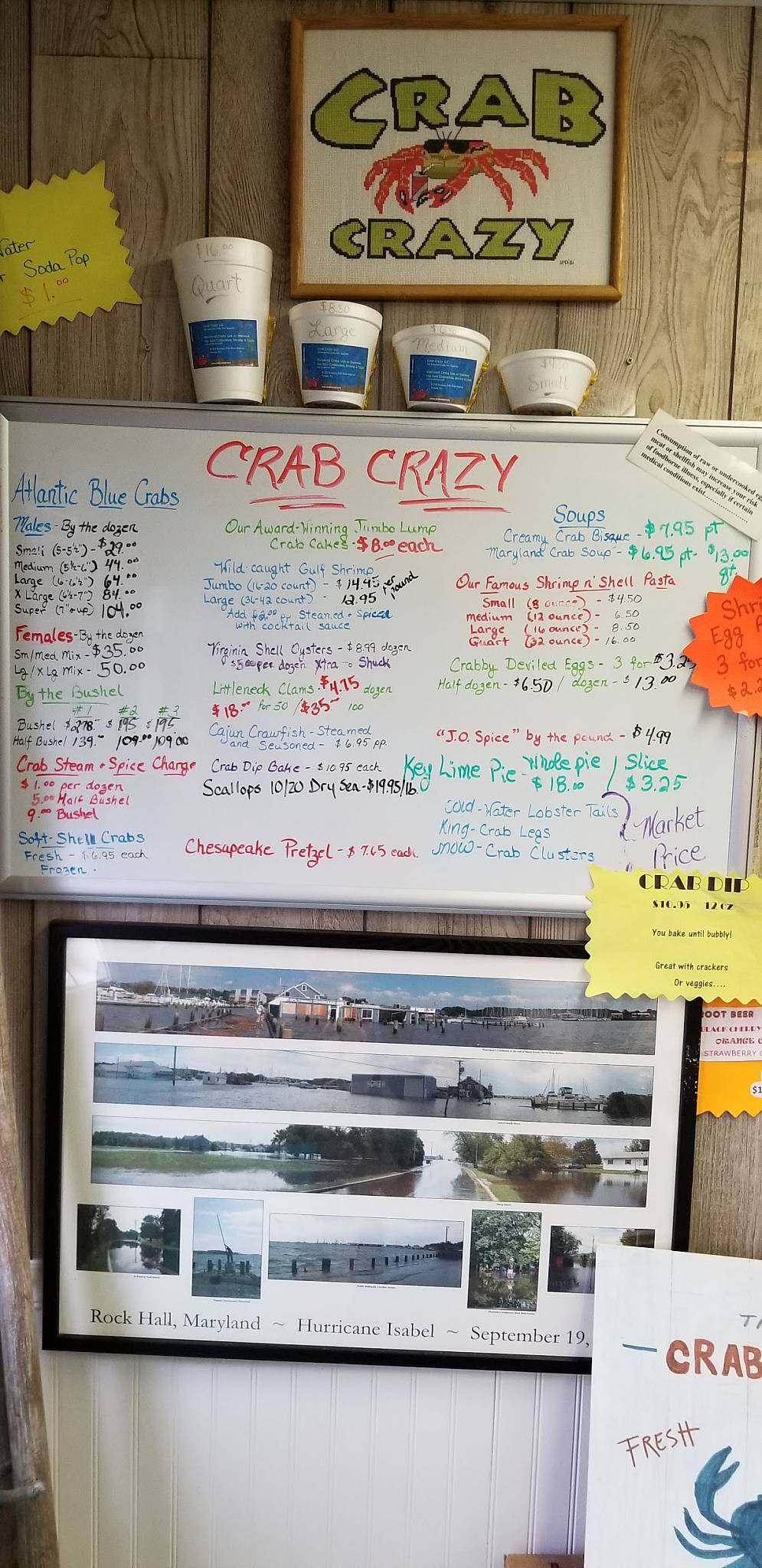Menu at Crab Crazy restaurant, Temple