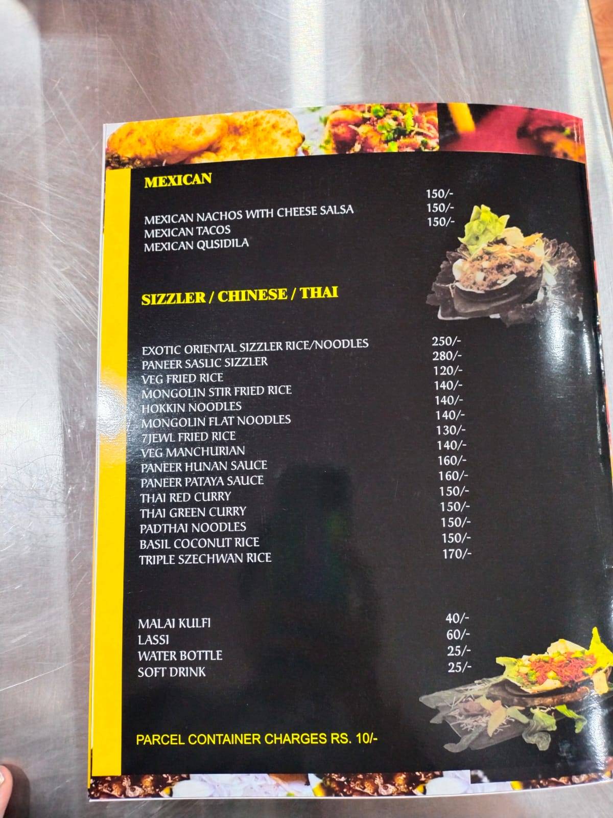 Menu at Delhi Street food, Pune