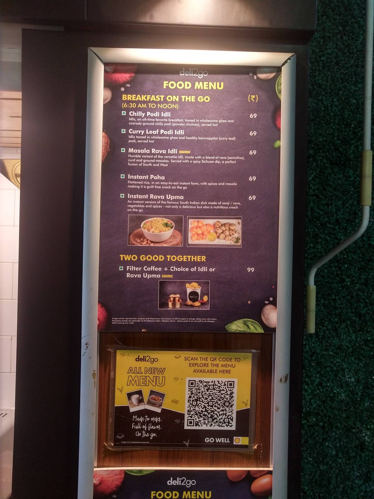 Menu at Deli 2 Go, Bengaluru