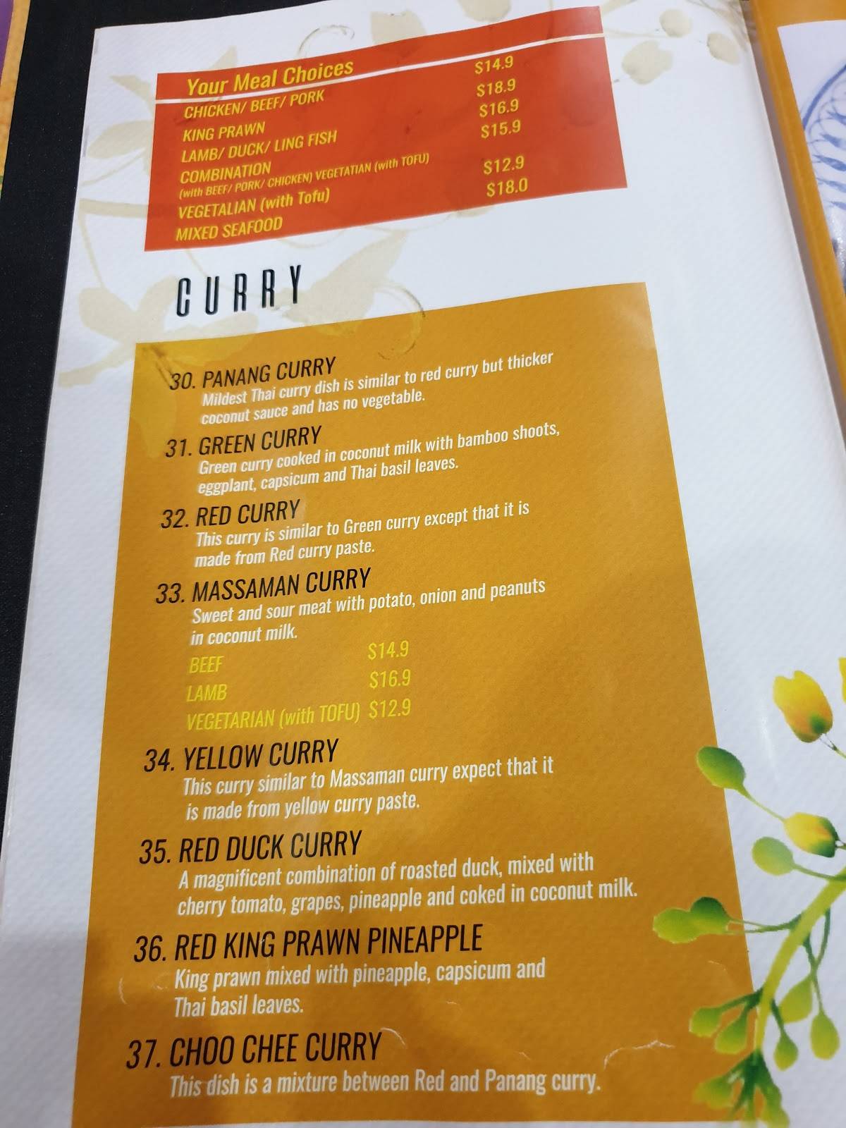 Menu at Dhok Koon Thai Restaurant, Fairy Meadow Menu at Dhok Koon Thai Restaurant, Fairy Meadow
